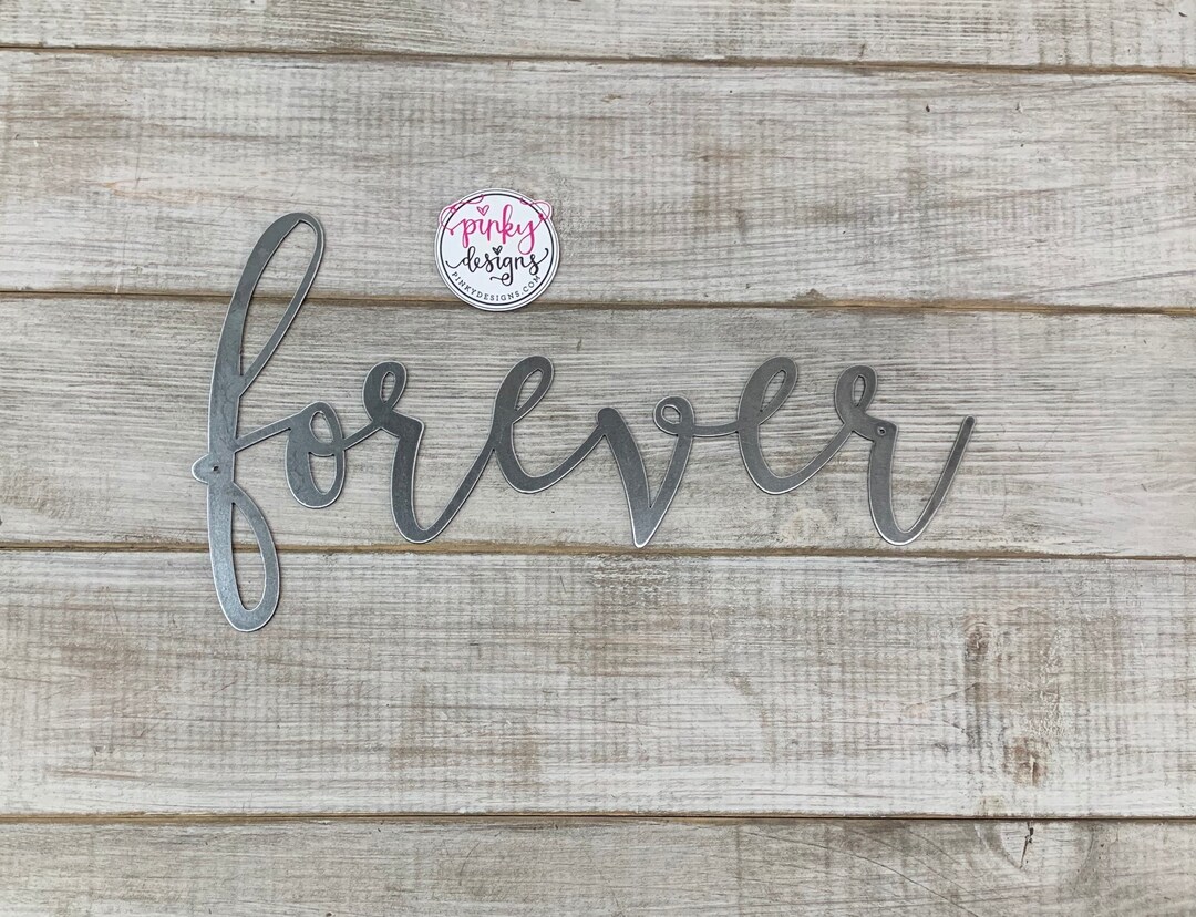 Forever Metal Word Sign, Above Bed Decor, Anniversary Gift, Wedding ...
