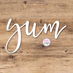 Yum Metal Word Sign, Food Sign, Pantry Sign, Kitchen Decor, Pantry ...