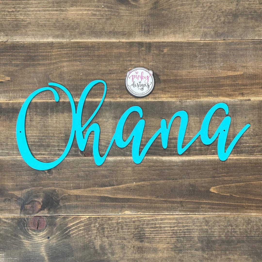 Ohana Metal Word | Metal Ohana Sign | Hawaiian Decor | Metal Wall Art ...