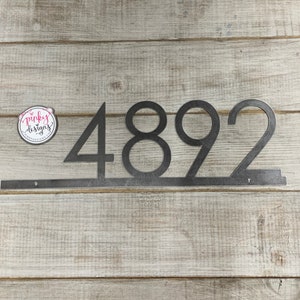 Modern Metal House Number Sign | Metal Modern Address Sign | Modern ...