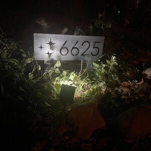 Modern Metal Address Yard Sign | Metal House Numbers With Stakes ...