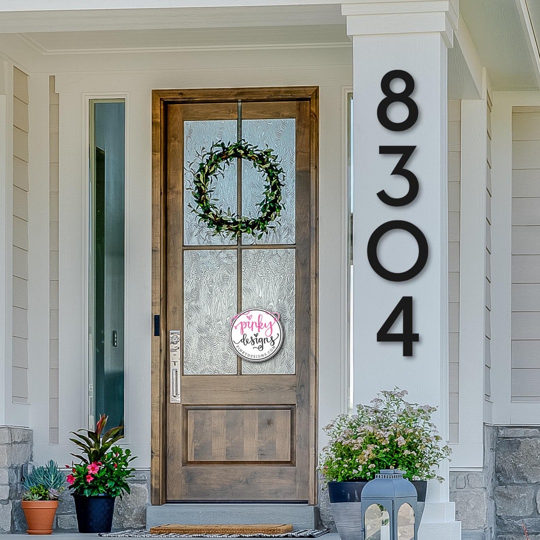 Metal Modern House Letters & Numbers | Individual House Numbers ...