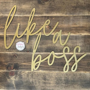 Like a Boss Metal Words | Office Wall Decor | Girl Boss | Home Office ...