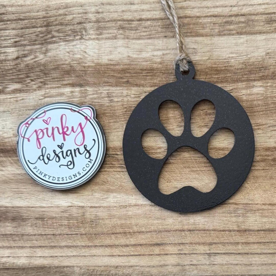Paw Print Cut Out Metal Ornament | Dog Lover | Cat | Memorial Gift. - Etsy