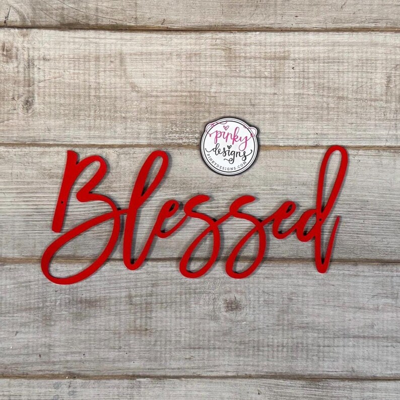 Blessed Metal Word | Metal Blessed Sign | Metal Wall Decor | Kitchen ...