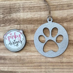 Paw Cut Out Ornament | Animal Ornament | Dog Ornament | Cat Ornament ...