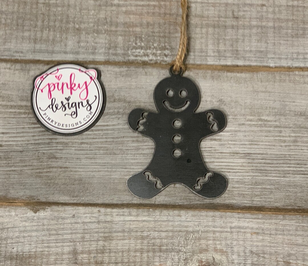 Gingerbread Man Ornament Metal Ornament Christmas Ornament Stocking ...