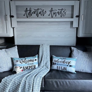 Adventure Awaits Metal Words, RV Camping Decor, Adventures, Hiker Gift ...