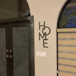 Vertical Home Sign Metal Home Sign Entryway Wall Decor Vertical Wall ...