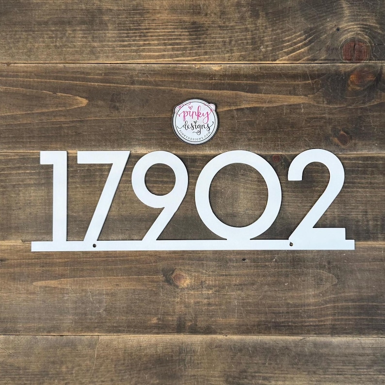 Modern Metal House Number Sign | Custom Address Numbers | Modern Bold ...