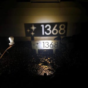 Modern Metal Address Yard Sign | Metal House Numbers With Stakes ...