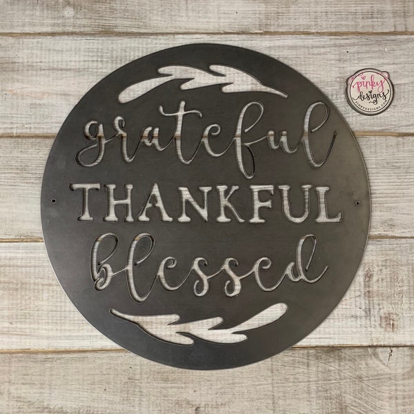 Metal Signs Grateful - Etsy