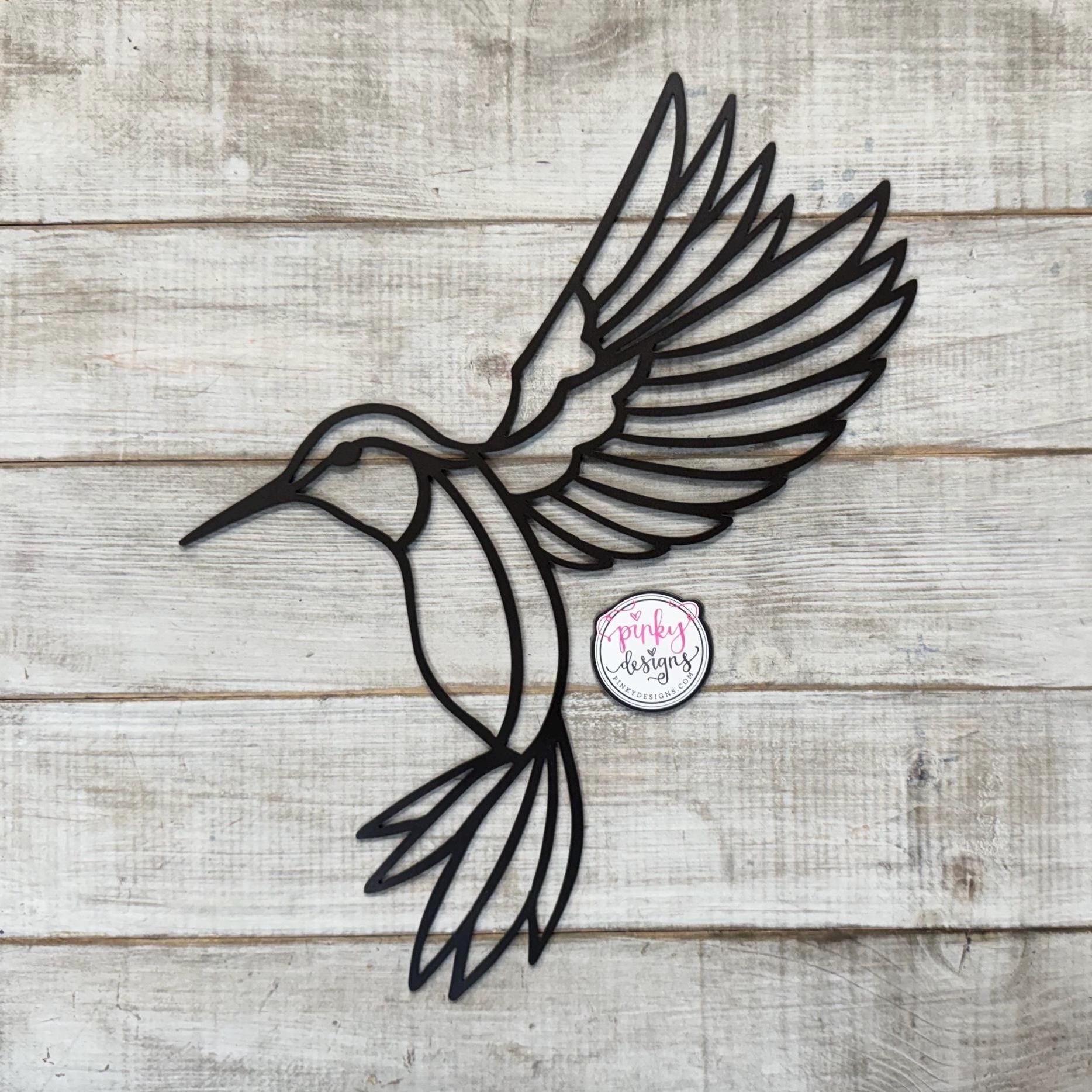 Metal Hummingbird Wall Decor Humming Bird Wall Art Decor Vector Drawing ...