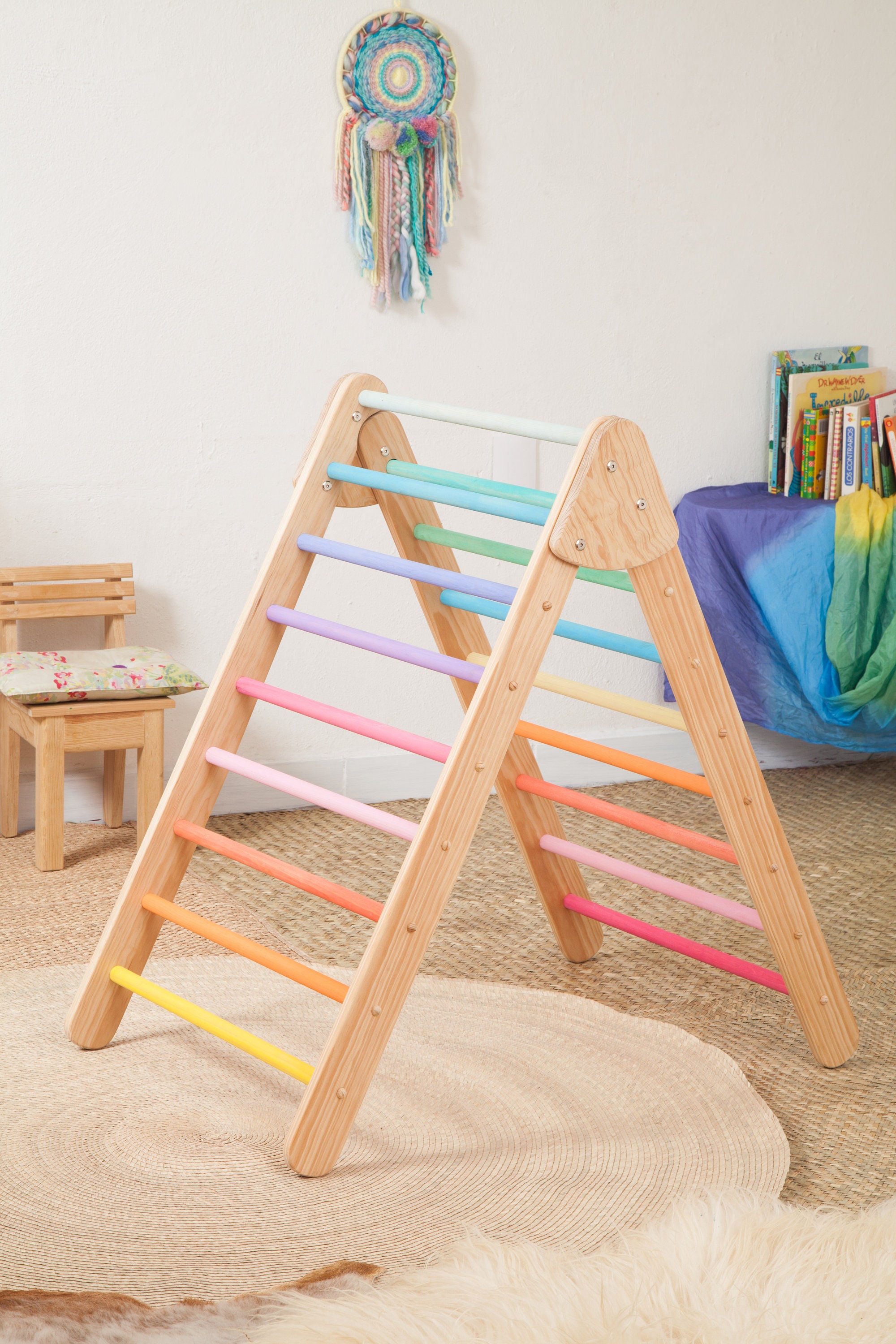 Foldable Pikler Triangle / Rainbow Pikler Triangle / Climbing | Etsy