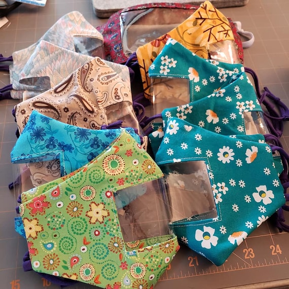 SEWING PATTERN Quick & Easy Clear Window Face Mask PATTERN - Etsy