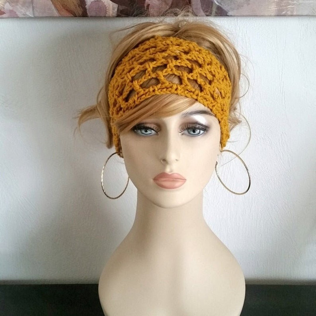Crochet Headband Extra Wide Headband Hair Accessories - Etsy