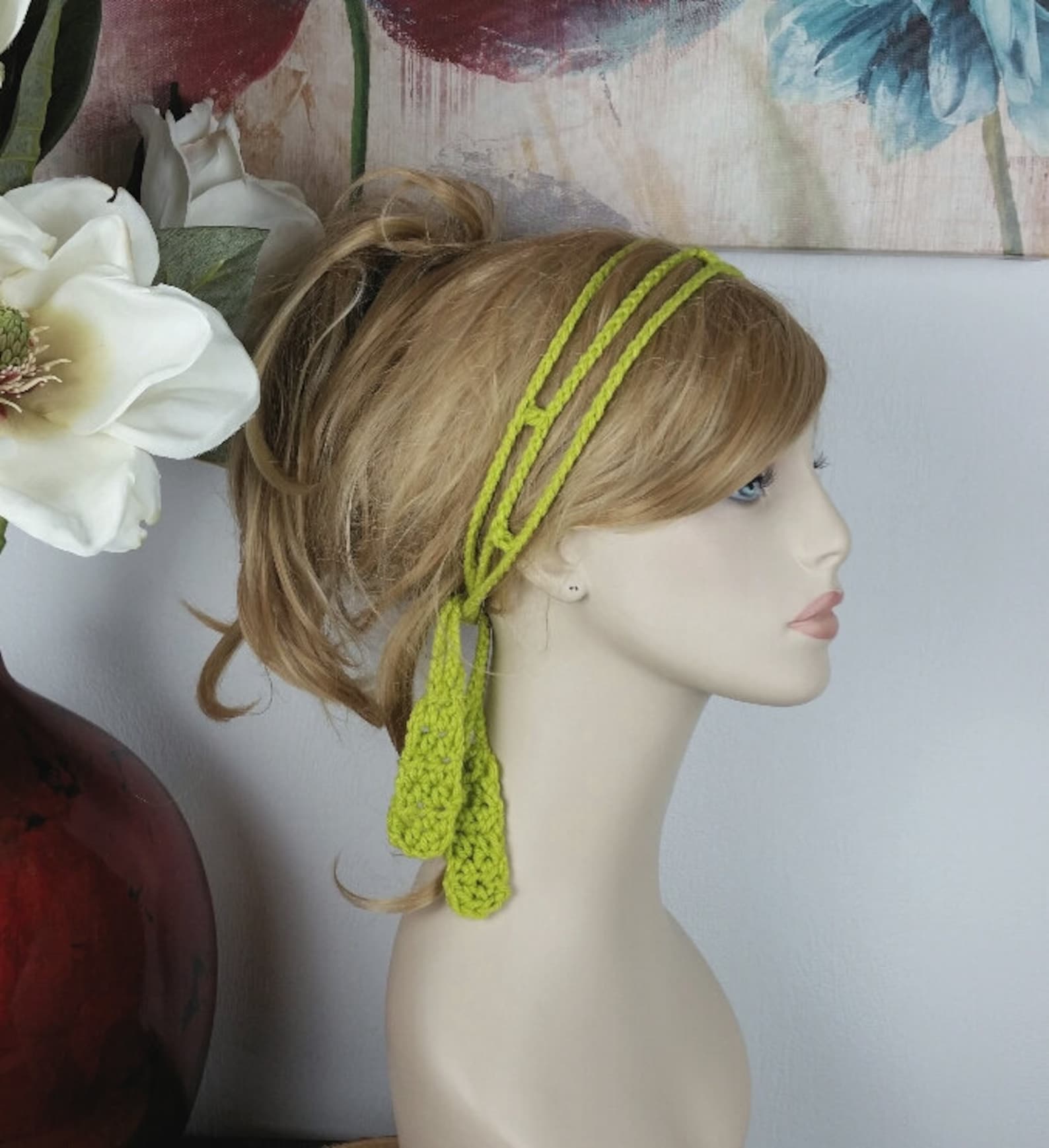 Crochet Chain Headband Hippie Headband Crochet Hair Tie - Etsy