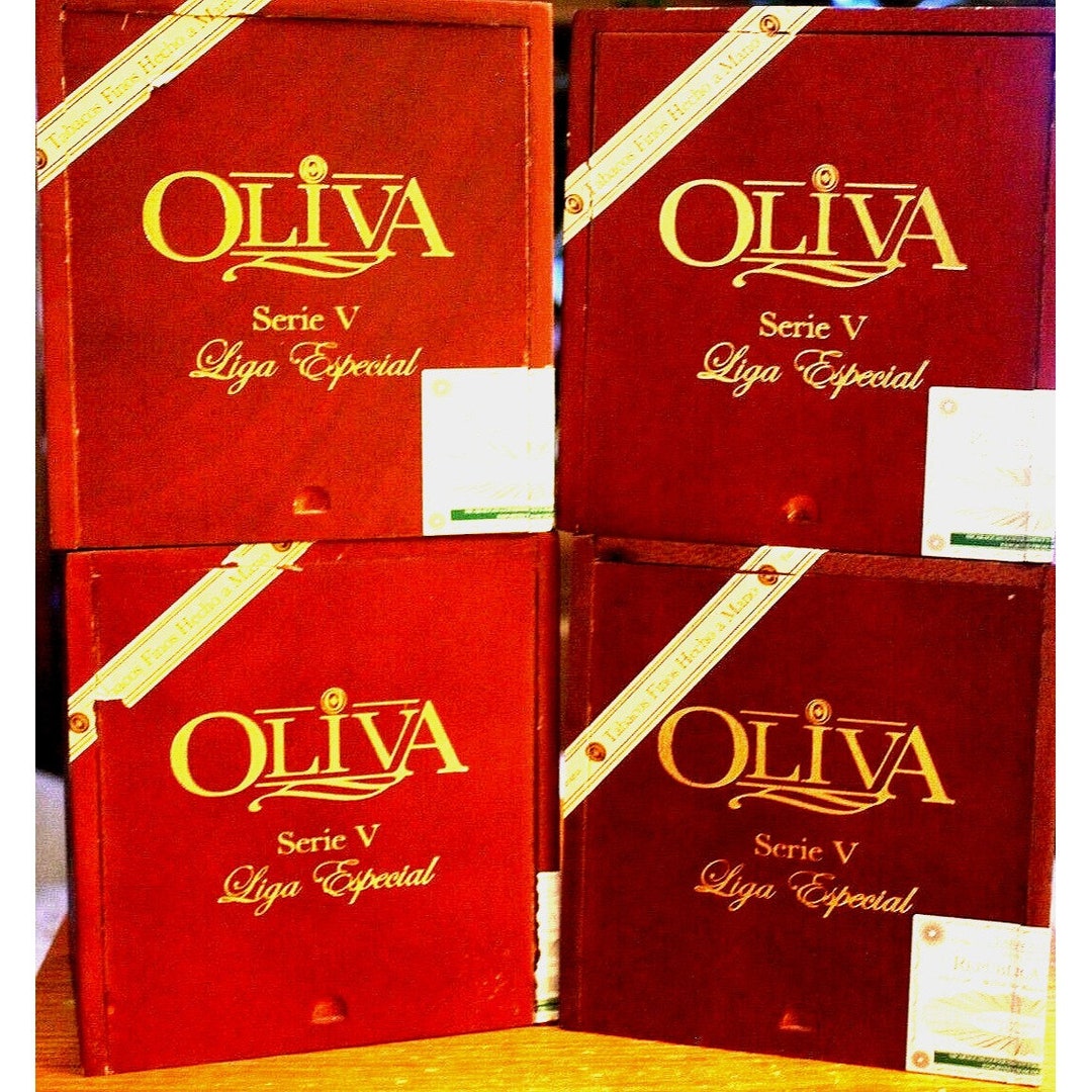 Cigar Box Wood Storage OLIVA SERIE V Liga Especial 24 Double Toro Red ...