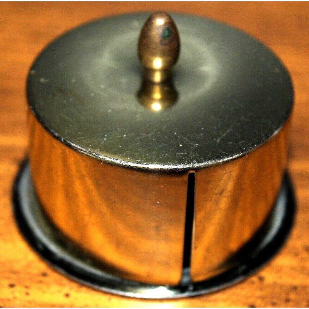 Vintage Brass Postage Stamp Roll Dispenser Desk Top Holder Office MCM ...