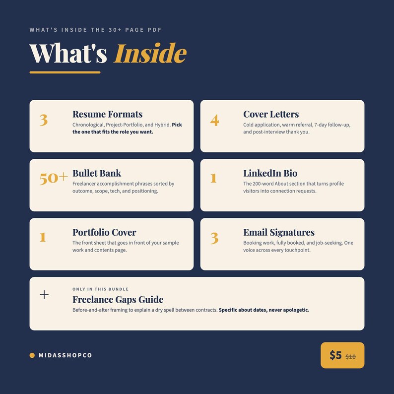 Freelancer Resume Template and Cover Letter · 3 Formats Career ...