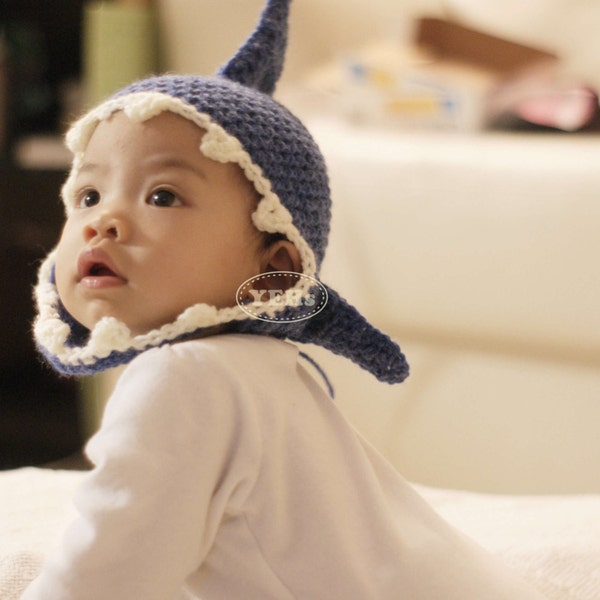 Crochet Baby Shark Hat - Etsy