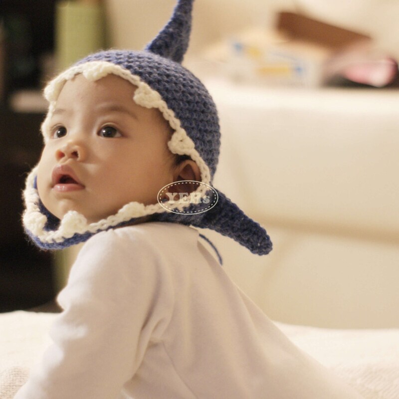 Crochet Baby Shark Hat - Etsy