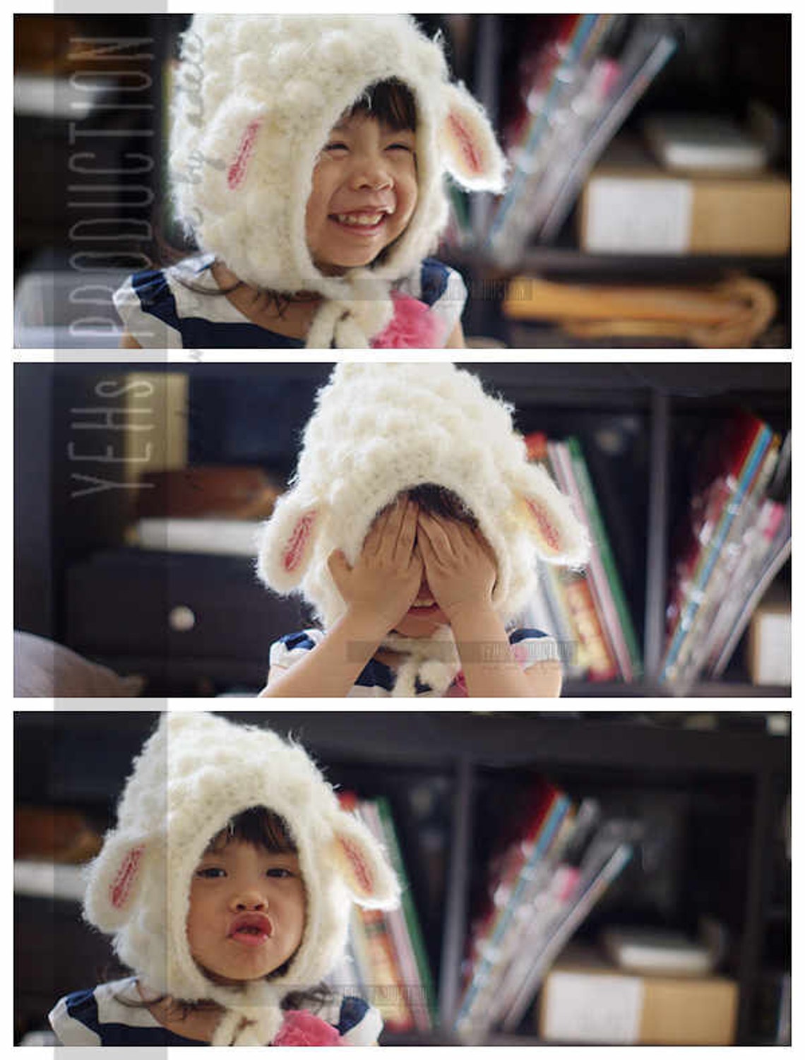 Baby Animal Hat, Crochet Toddler Lamb Hat, Sheep Pixie Hat, Crochet ...