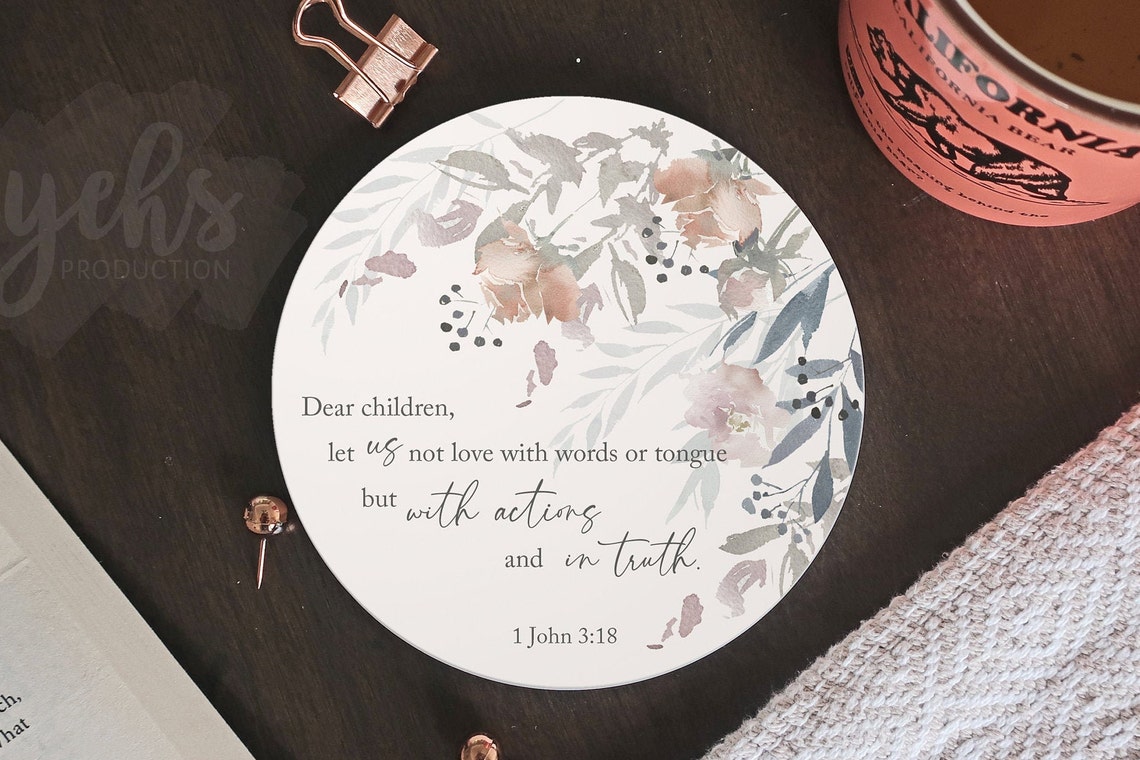 Wedding Gift for Christian Couple With Bible Verse, Floral Absorbent ...