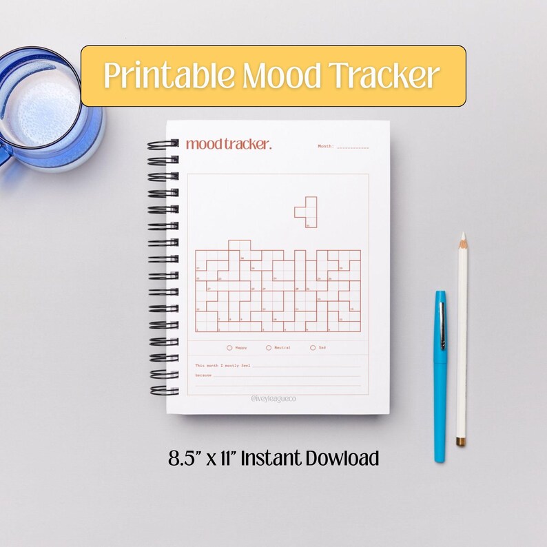 Tetris Monthly Mood Tracker | Digital Download - Etsy UK