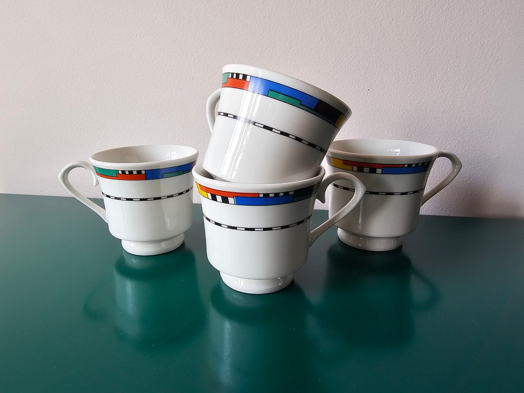 Vintage Set 4 Wellco Krefeld Design Coffee or Tea Cups - Etsy