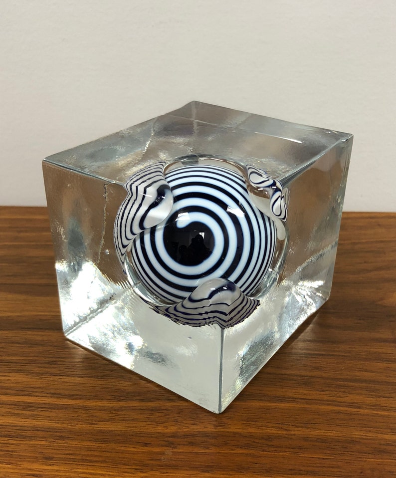 Glass Marble Cube Sculpture - Etsy