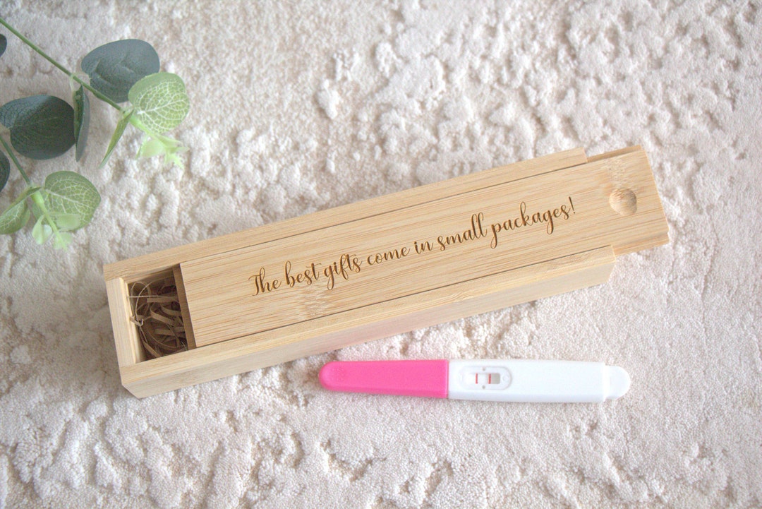 Engraved Pregnancy Announcement Box, Personalised Pregnancy Test Box ...