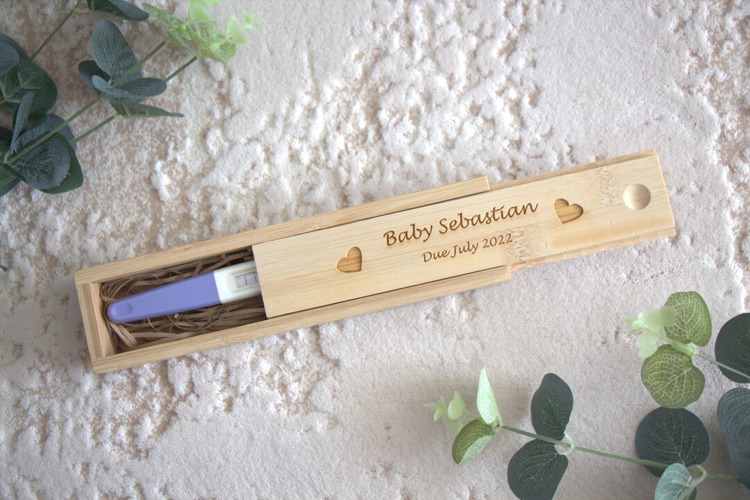 Personalized Pregnancy Test Box, Pregnancy Announcement, Pregnancy Test ...