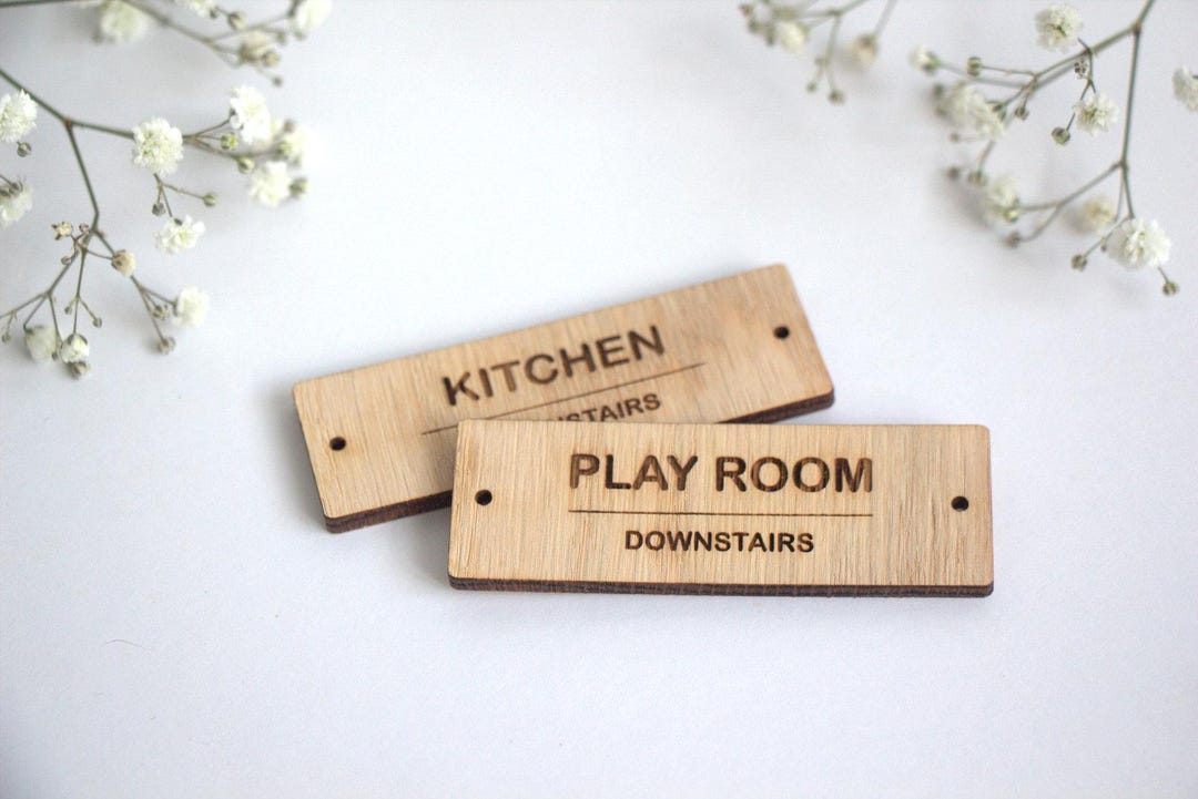 Wooden Labels 75mm X 25mm Personalised Tags Wood Labels Custom Logo ...
