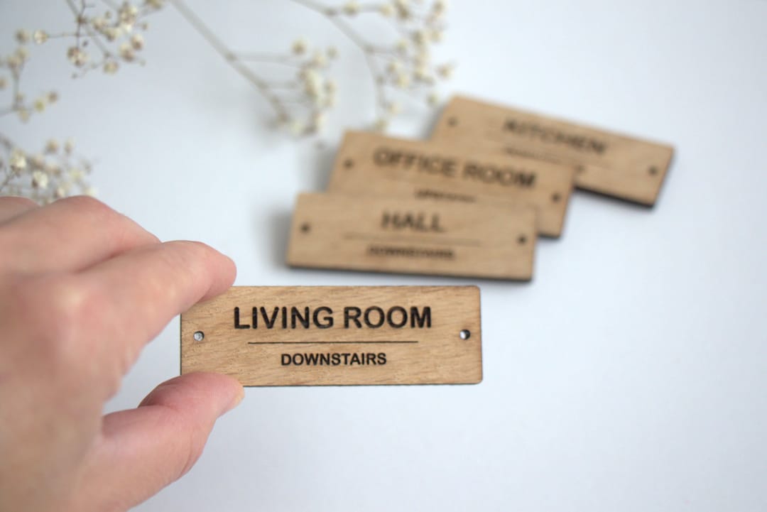 Wooden Labels 75mm X 25mm Personalised Tags Oak Wood Labels Custom Logo ...