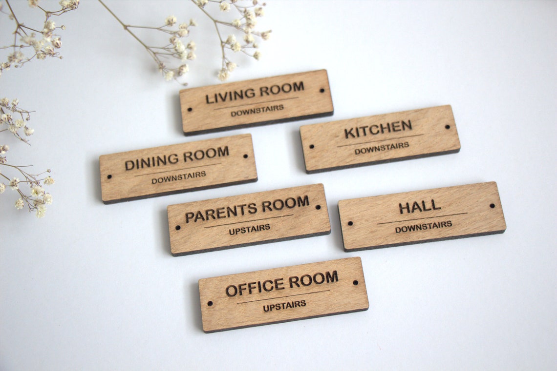 Wooden Labels 75mm X 25mm Personalised Tags Oak Wood Labels Custom Logo ...