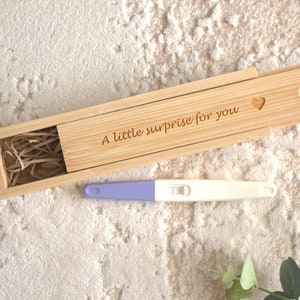 Engraved Pregnancy Announcement Box, Baby Announcement, Personalized ...