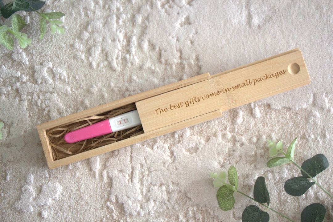 Engraved Pregnancy Announcement Box, Personalised Pregnancy Test Box ...