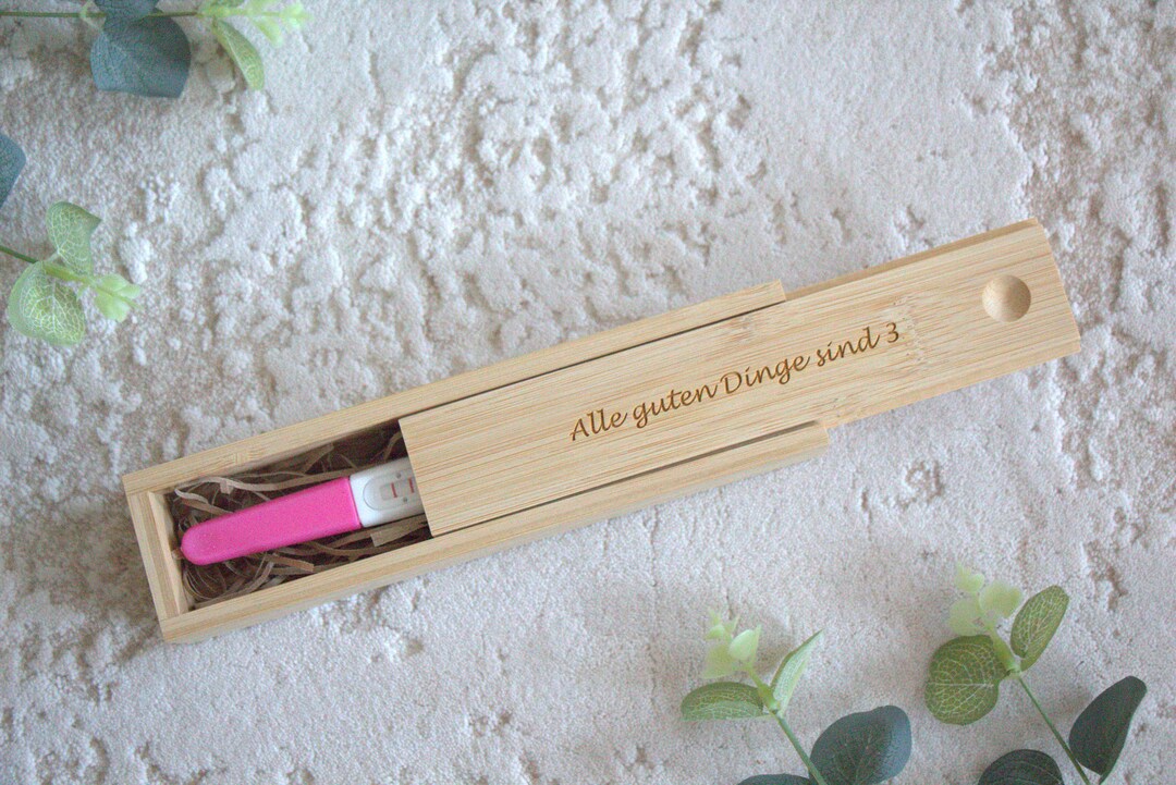 Engraved Pregnancy Announcement Box, Personalised Pregnancy Test Box ...