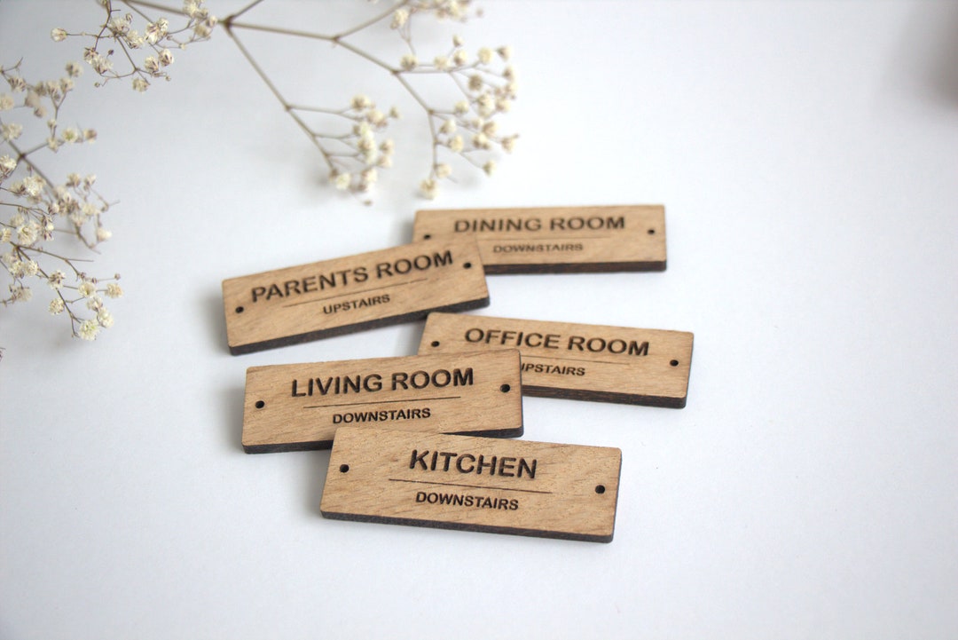 Wooden Labels 75mm X 25mm Personalised Tags Oak Wood Custom Logo Label ...