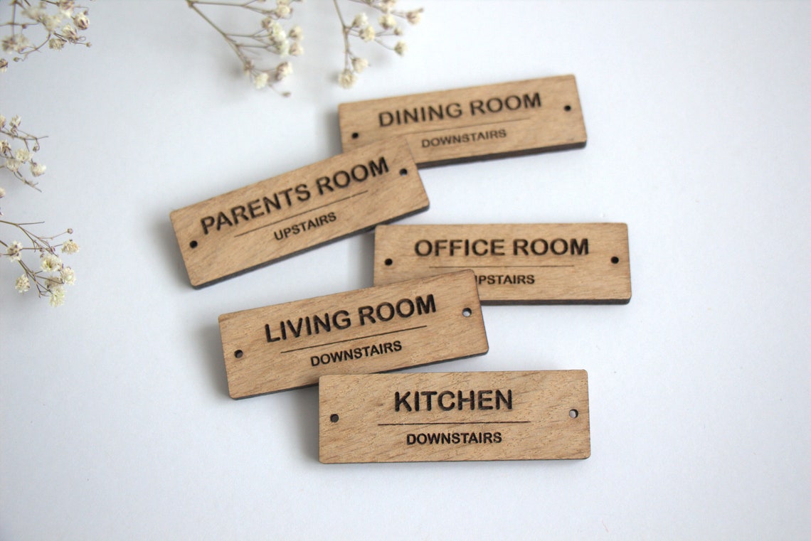 Wooden Labels 75mm X 25mm Personalised Tags Oak Wood Labels Custom Logo ...
