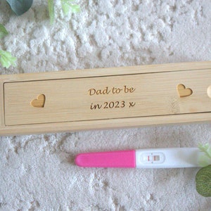 Personalized Pregnancy Test Box, Pregnancy Announcement, Pregnancy Test ...