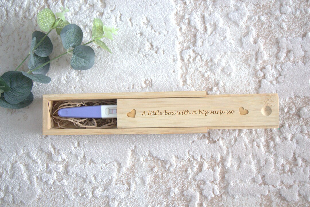 Engraved Pregnancy Announcement Box Baby Announcement Personalized ...