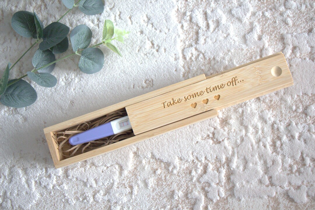 Personalised Pregnancy Announce Box, Baby Announcement, Bamboo ...