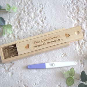 Personalized Pregnancy Test Box, Pregnancy Announcement, Pregnancy Test ...