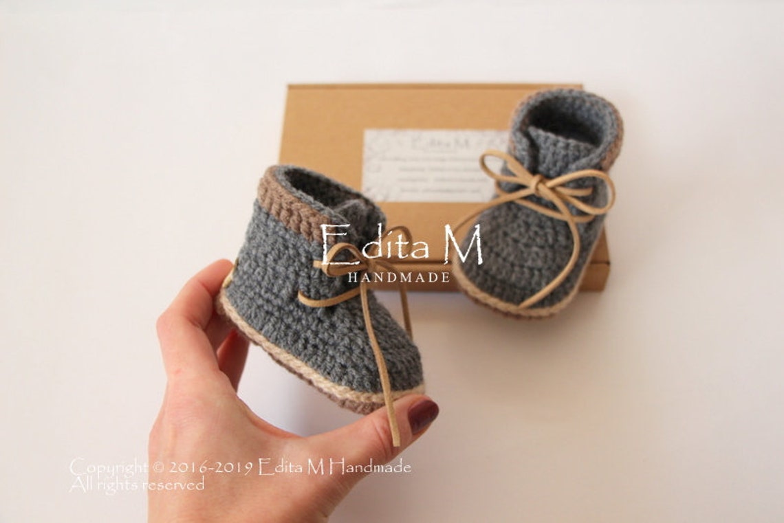 Crochet Baby Booties, Baby Shoes, Newborn Boots, Baby Boy Sneakers ...