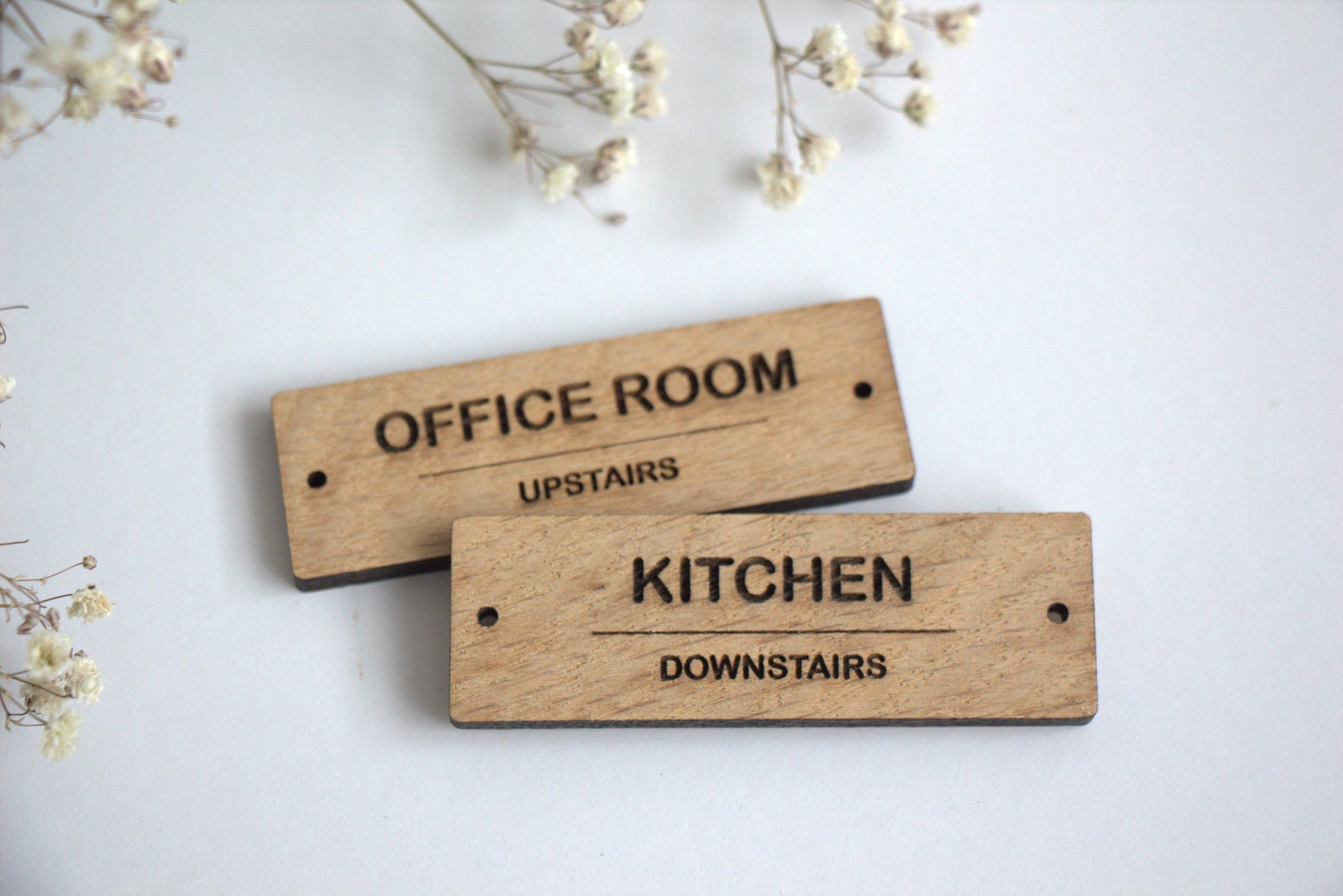 Wooden Labels 75mm X 25mm Personalised Tags Oak Wood Labels Custom Logo ...