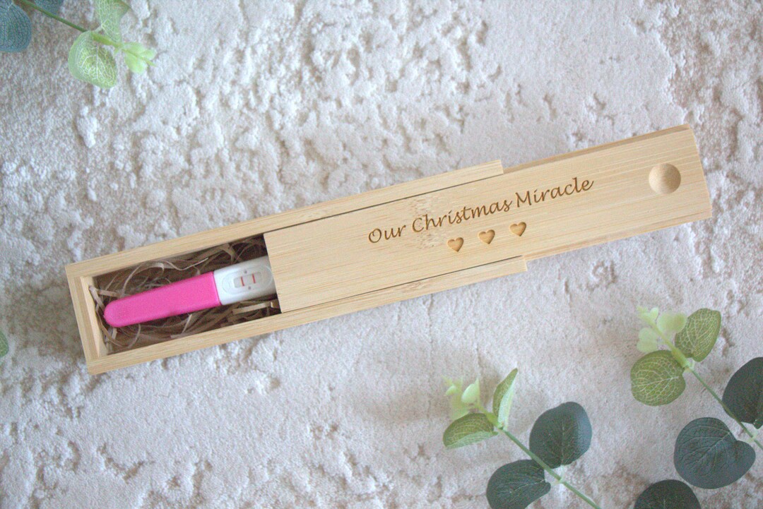 Personalised Pregnancy Announce Box, Baby Announcement, Bamboo ...