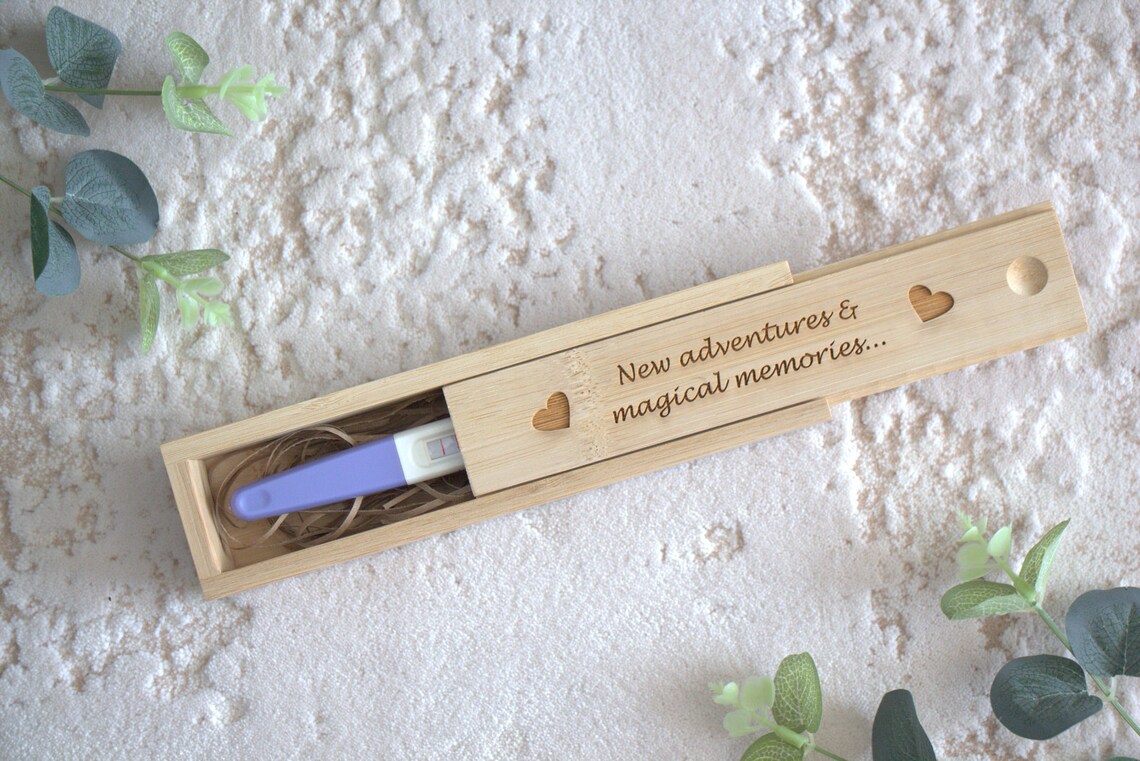 Personalized Pregnancy Test Box, Pregnancy Announcement, Pregnancy Test ...