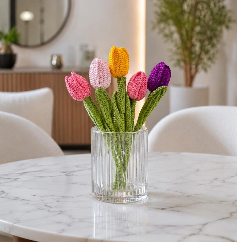 Tulip Crochet Pattern PDF, Spring Bouquet - Etsy Australia